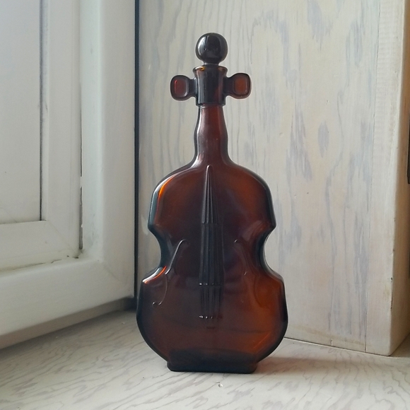 N/A | Art | Amber Glass Violin Decanter With Original Stopper | Poshmark